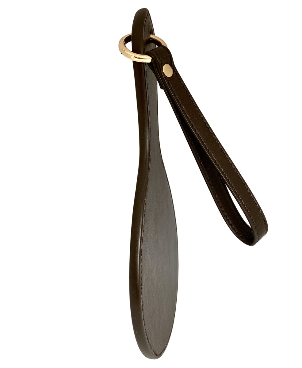Dark Brown Leather Spanking Paddle, Luxury Discipline, Impact tool ...