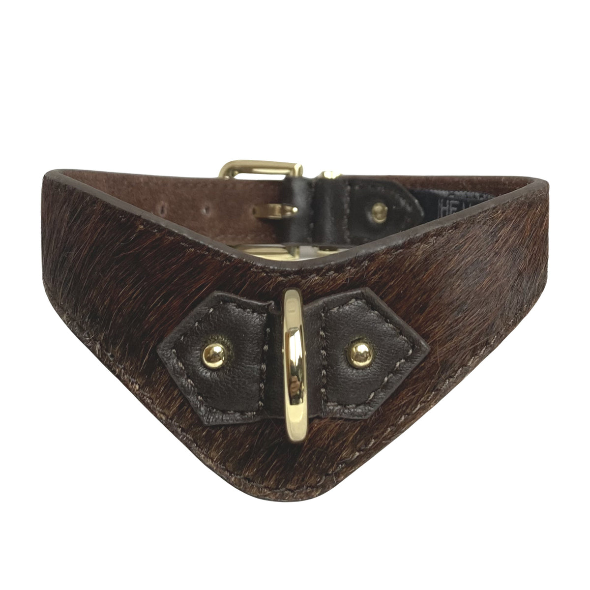 Pony Leather V-Collar Chocolate – Sian Hoffman's The Model Traitor